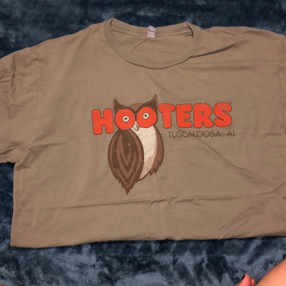 Tops | Olive Green Hooters Shirt | Poshmark
